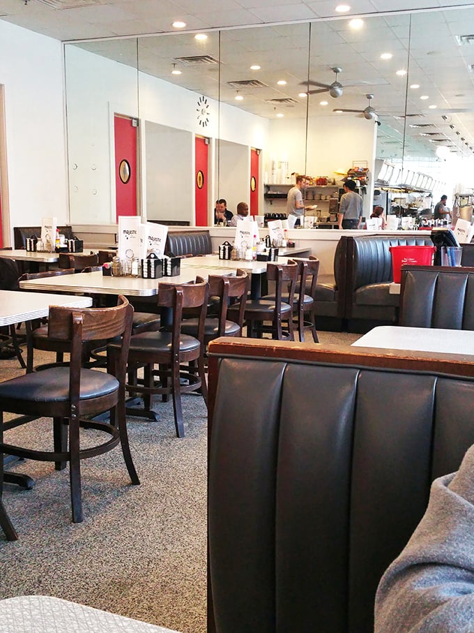 Those booths have witnessed first dates, business deals, and countless "should we order dessert?" debates. If vinyl could talk…