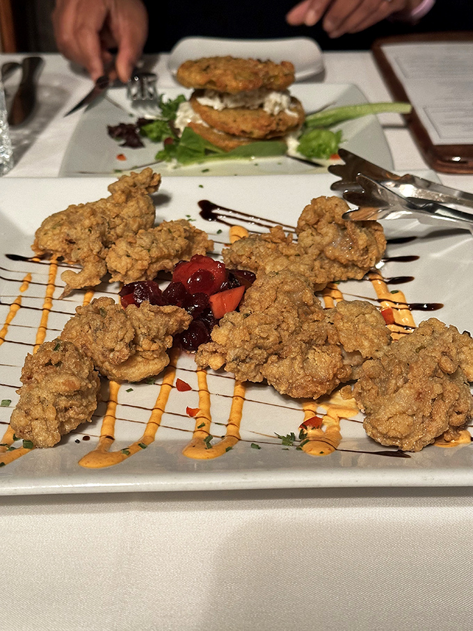 Fried oysters that crackle with golden perfection – the ocean's treasures given a Southern makeover that would make any chef proud.
