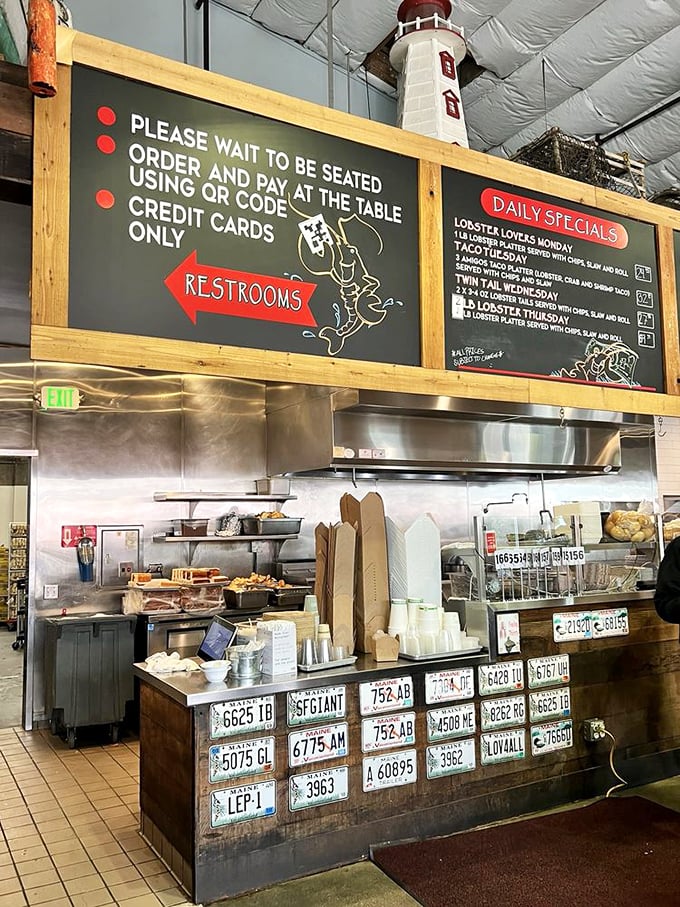 The information board isn't just telling you what to do – it's revealing the secret daily specials that locals line up for.