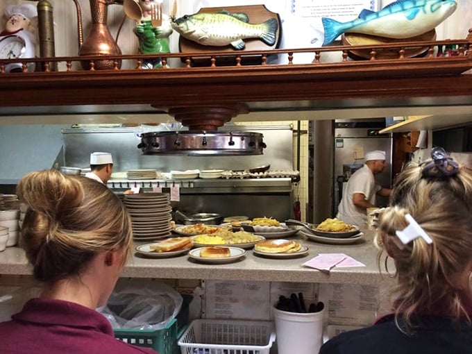 The kitchen at Ray's isn't just cooking food—it's orchestrating a symphony of sizzles where pancakes, eggs, and hash browns perform their daily miracle.