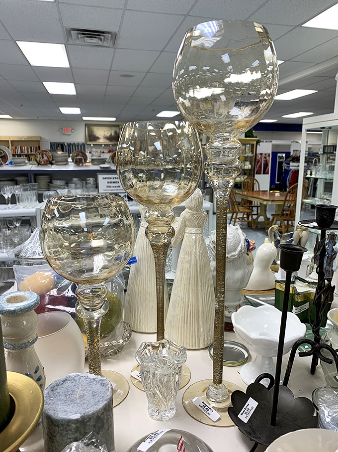 These long-stemmed goblets aren't just glassware—they're elegant giraffes of the tabletop world, waiting to elevate your next dinner party.