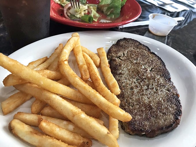 Lunch special that answers the eternal question: "Why choose between fries and a nap?" because this plate guarantees you'll want both.