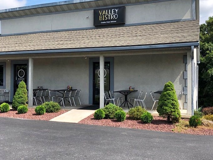 Outdoor seating that beckons on Pennsylvania's perfect days—when the humidity takes a rare vacation and the breeze is just right.