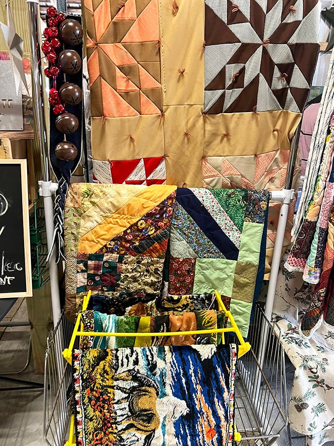 Stitched stories in every square. These handmade quilts represent countless hours of Michigan craftsmanship, each pattern more intricate than the last. 