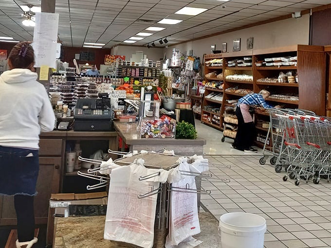 Where transactions become interactions. This isn't just checkout—it's the final act in a carefully choreographed food shopping experience.