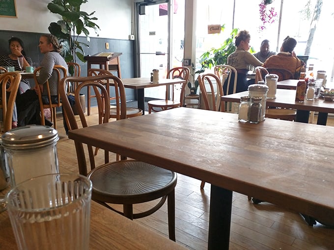 Tables spaced just right for both privacy and people-watching—the twin pleasures of any great dining experience.