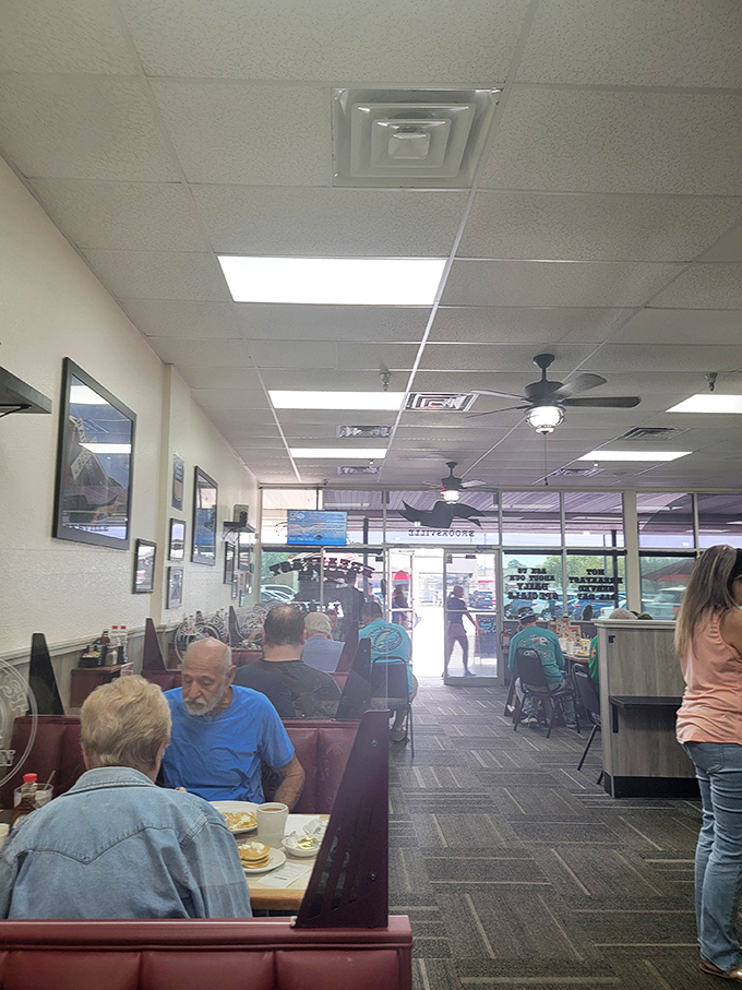 Where breakfast democracy happens—retirees, families, and workers sharing the same space, united by the universal language of good food.