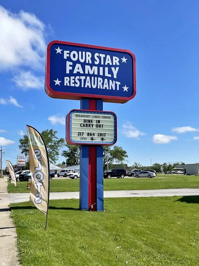 The sign promises three meals a day, but locals know it delivers something more valuable—consistency in an unpredictable world.