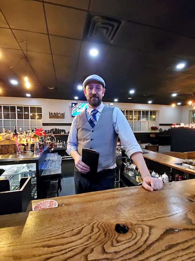Behind every great restaurant is someone who knows exactly how a proper Old Fashioned should be made – and this gentleman looks like he does.