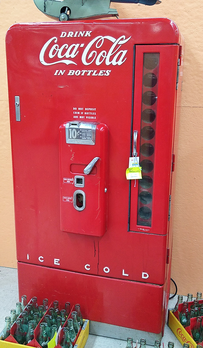 The holy grail for Coca-Cola collectors! This vintage machine once dispensed ice-cold happiness for just ten cents. Now it's someone's retirement fund.