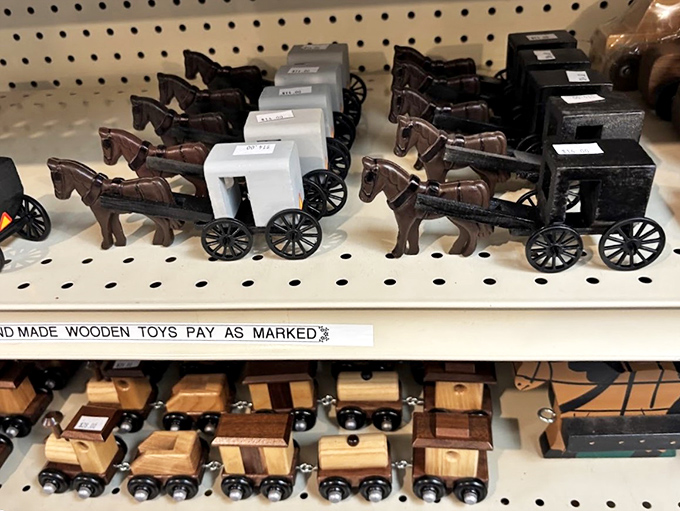 Handcrafted wooden toys—souvenirs that won't melt in your car during the drive home. Unlike that ice cream you're also definitely buying.