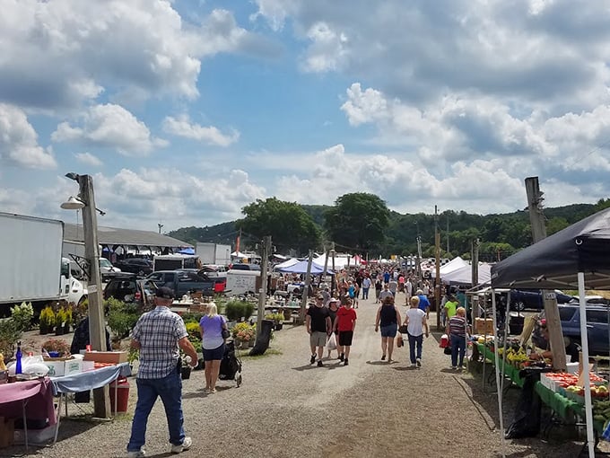 Fairground fun meets flea market fever - where carnival memories blend with serious shopping opportunities