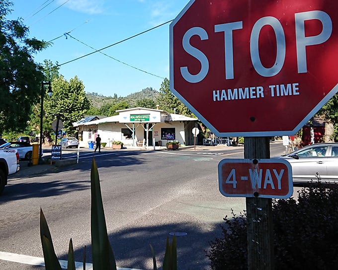 Even the stop signs in Murphys have personality – "STOP... Hammer Time" might be the most entertaining traffic control in Gold Country.