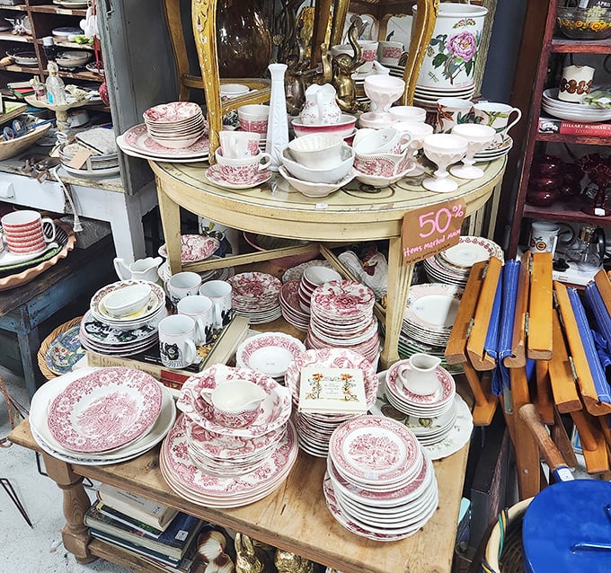 Grandma's china collection, where every teacup has hosted imaginary royal visitors and every plate has served holiday meals across generations.