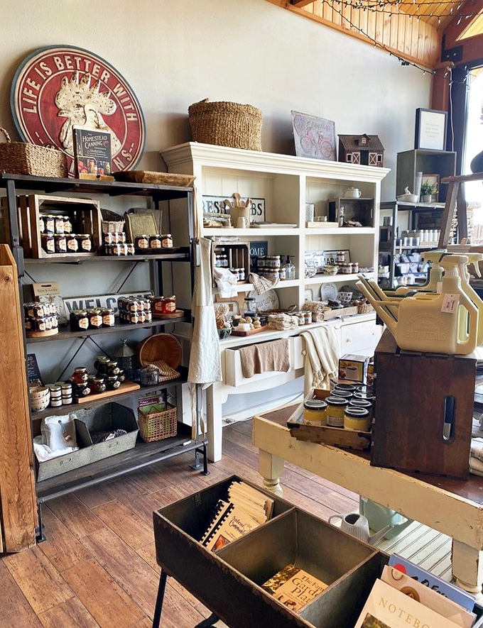 The retail section tempts with take-home treasures—jams and local goods that let you extend the berry bliss long after your visit ends.