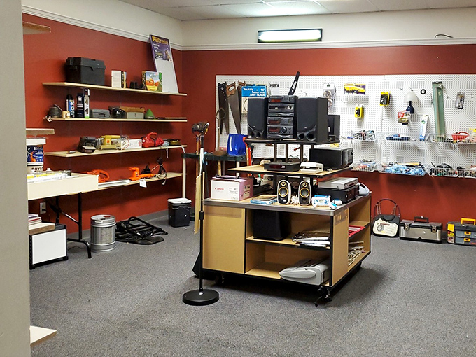 The electronics corner – where vintage tech enthusiasts can find everything from stereo components to gadgets that baffle today's teenagers.