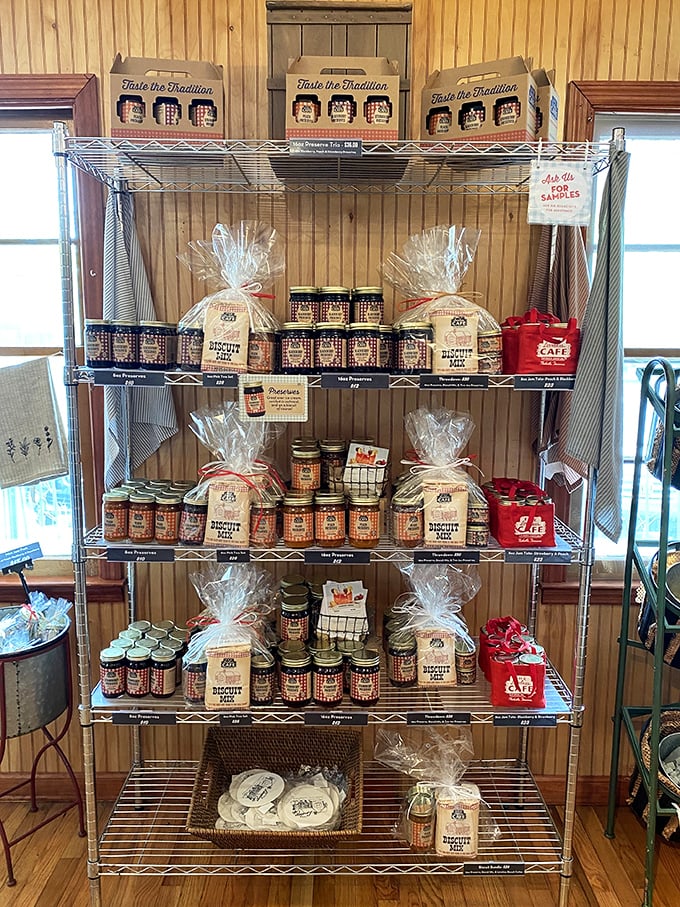 Take home a taste of Tennessee with biscuit mix and preserves – though replicating that Loveless magic in your kitchen requires a dash of wishful thinking.