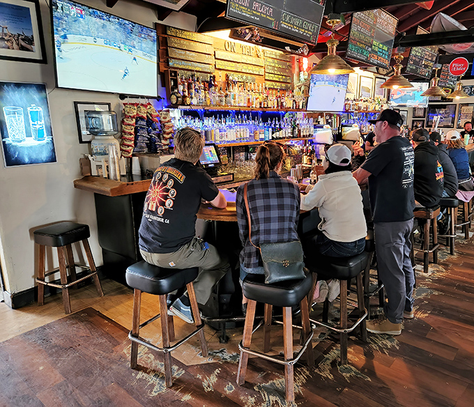 Bar seats filled with the kind of people who know the bartender's name and exactly which local IPA pairs best with fish tacos.