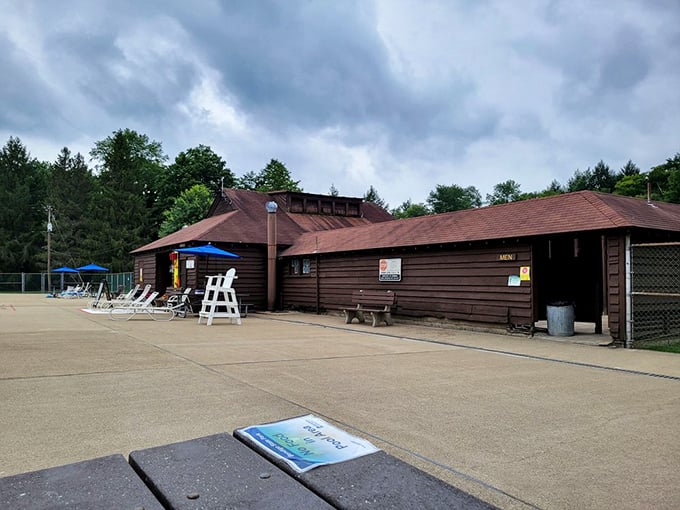 The bathhouse – civilization's outpost in the wilderness. Where you can wash off nature before returning to it, like a reset button for outdoor adventures.