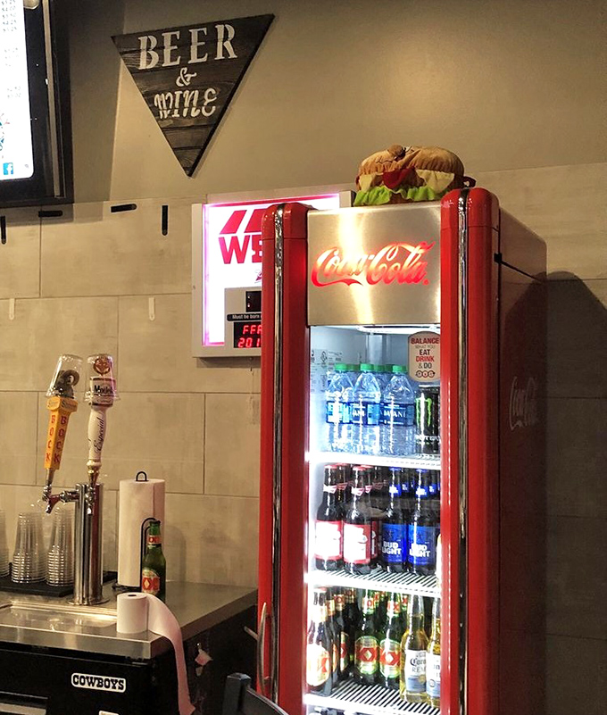 The beer and wine corner – because sometimes a great burger deserves an adult beverage companion for the journey.