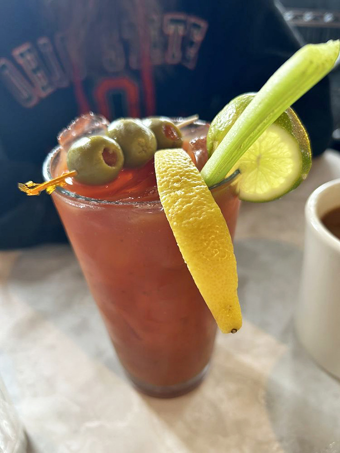 Their Bloody Mary comes dressed to impress with olives, citrus, and celery. It's practically a salad in a glass—that happens to contain vodka.