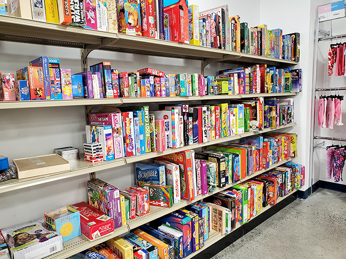Board game heaven for rainy day enthusiasts—where family game nights get restocked and vintage Monopoly sets find new homes to bankrupt relatives.