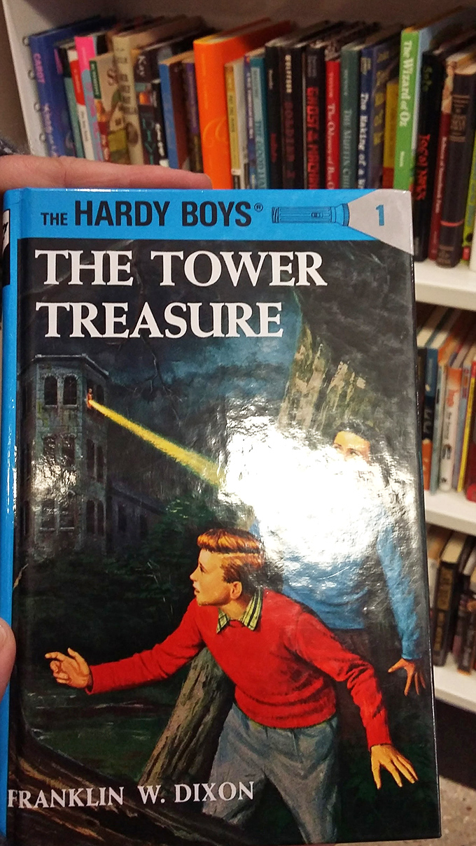 Literary treasures hide in plain sight—where childhood mysteries like this Hardy Boys classic await rediscovery by new generations of readers.