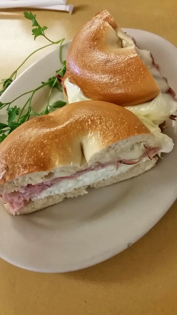 A breakfast sandwich that understands the assignment—pillowy roll, melted cheese, and enough protein to fuel your entire Pennsylvania adventure.