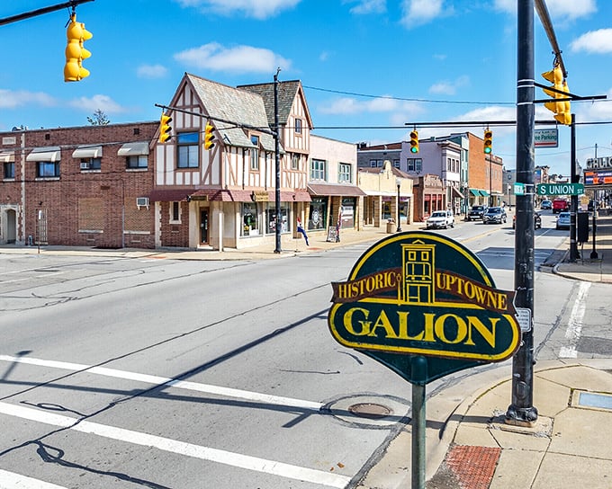 Historic Uptown Galion welcomes visitors with architectural character spanning decades—no cookie-cutter strip malls in sight, thank goodness.