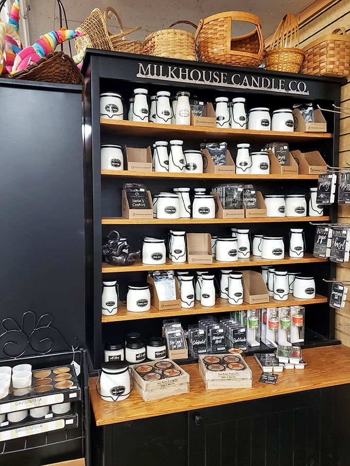 Milkhouse Candle Co. creates a monument to clean-burning comfort. These classic milk bottle containers transform any room into a cozy farmhouse retreat.