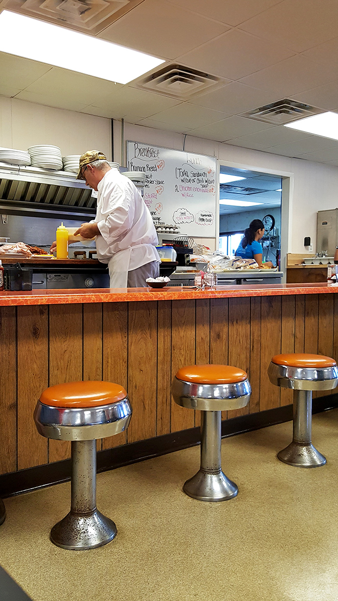 Where flea market legends are born and fed. Those classic diner stools have heard more Michigan stories than most bartenders in the state.