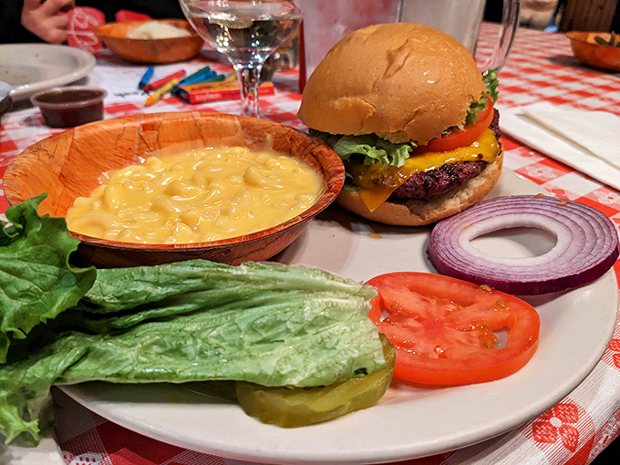 This burger doesn't just satisfy hunger—it obliterates it. And that mac and cheese? Comfort food that would make your grandmother secretly take notes.