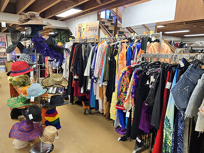 Hat heaven meets clothing nirvana—where your next signature look is hiding among decades of fashion experiments.