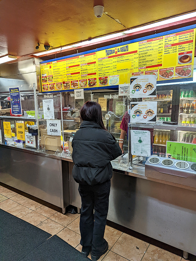 The moment of truth at the counter—where destiny and dinner converge, and "super" is always the right answer.