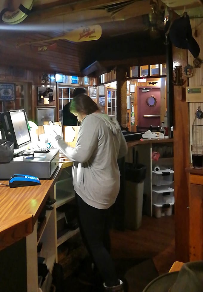 Behind the scenes where the magic happens. The humble command center that keeps this beloved fish house running smoothly for decades.