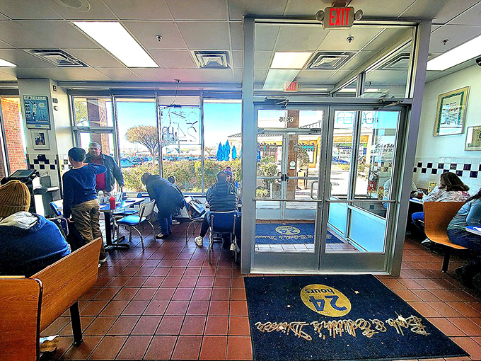 Morning light streams through windows as diners settle in. Some conversations can only happen over diner coffee and breakfast.