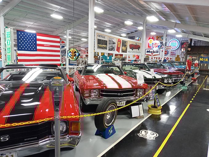 Classic American muscle cars gleam under showroom lights at the Eagles Mere Auto Museum – a chrome-filled paradise that makes baby boomers misty-eyed with automotive nostalgia.
