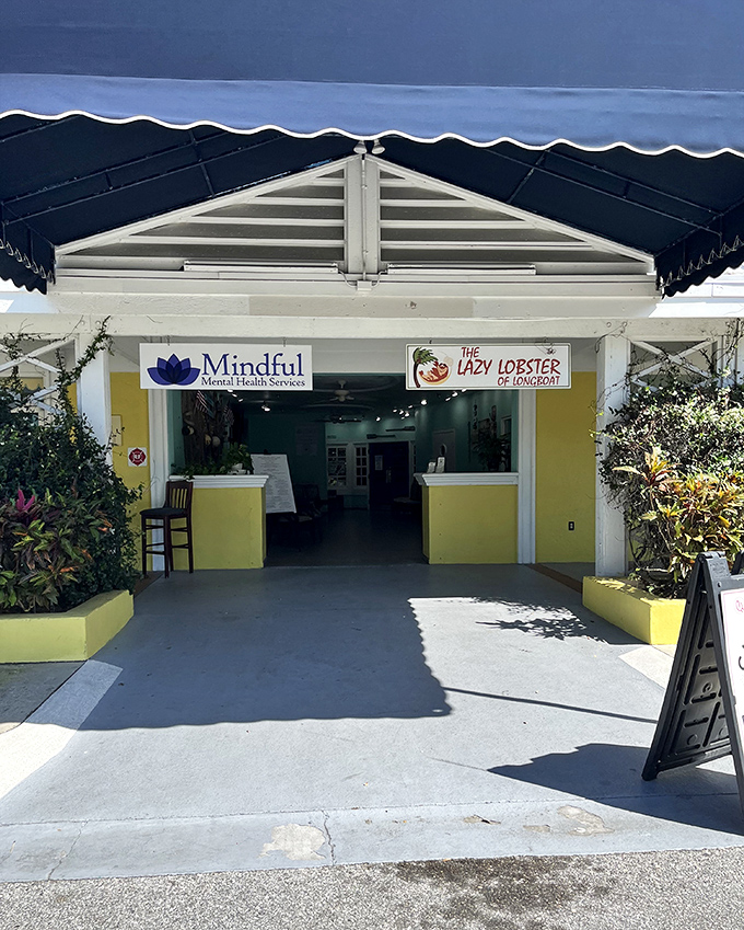 The entrance says it all—unpretentious, welcoming, and promising the kind of meal that makes you plan your next visit before you've finished the first.