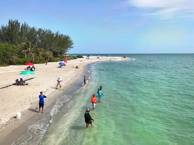 Turquoise waters meet pristine shores where fishing isn't just a hobby—it's performance art with the Gulf of Mexico as your stage.