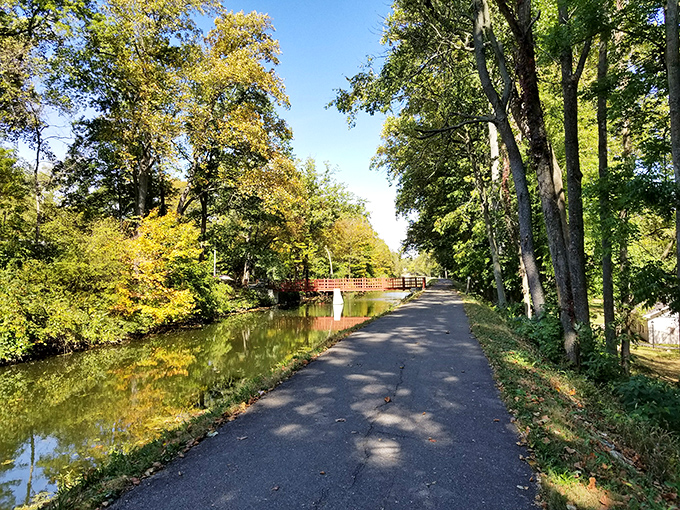 The Miami and Erie Canal Trail offers a peaceful path where you can contemplate life's big questions or just count how many squirrels you see.