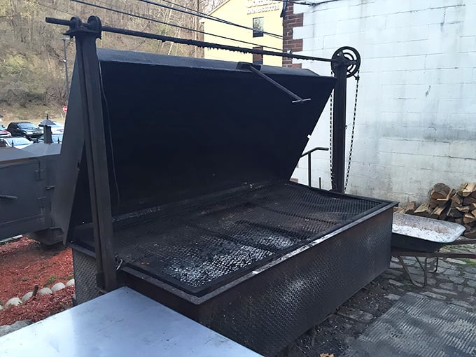 The massive smoker—where time, temperature, and technique transform ordinary cuts into extraordinary barbecue. The real kitchen.