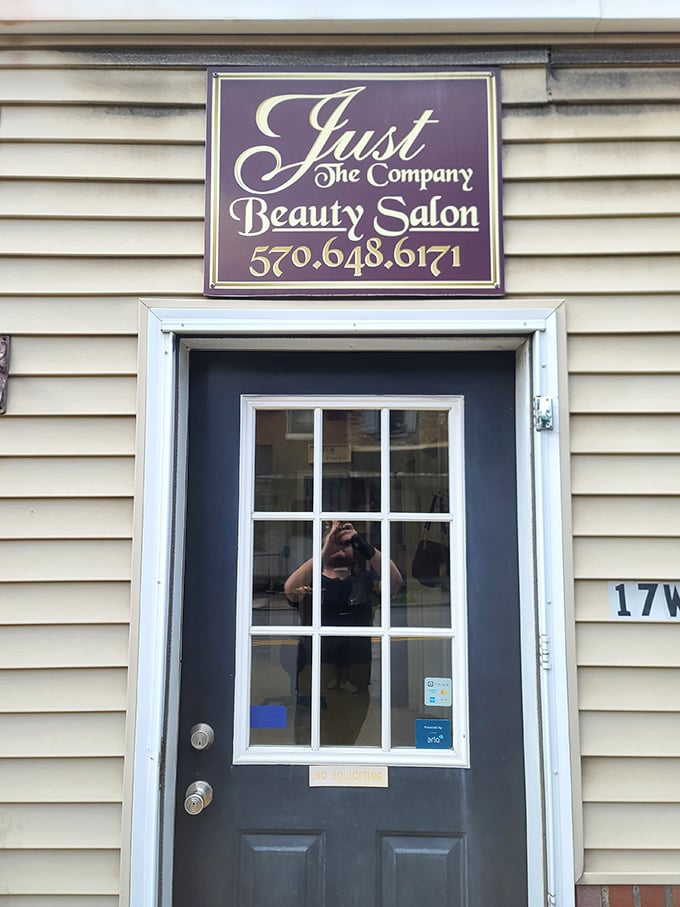 "Just The Company" beauty salon – where appointments are scheduled around life events and everyone leaves looking their Pennsylvania best.