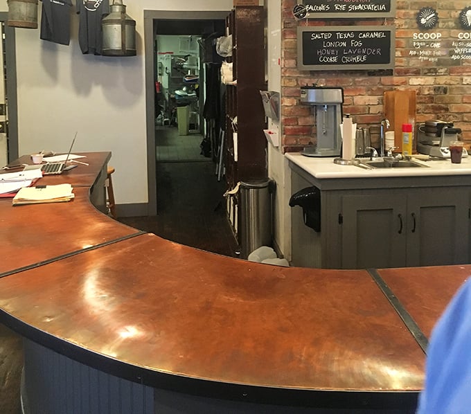 Where the magic happens—a glimpse into the behind-the-scenes world of artisanal ice cream creation.