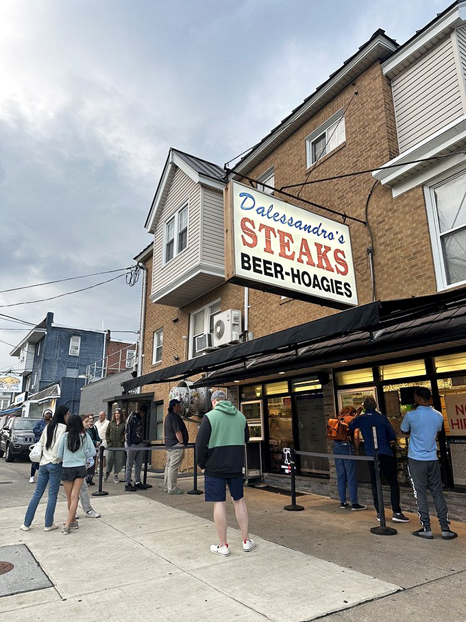 The diverse crowd waiting patiently speaks volumes—when food is this good, people from all walks of life will stand in line.