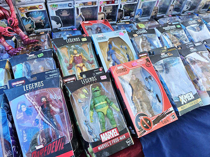 Superhero enthusiasts, rejoice! Marvel Legends action figures from Daredevil to Deadpool stand at attention, waiting to join your collection.