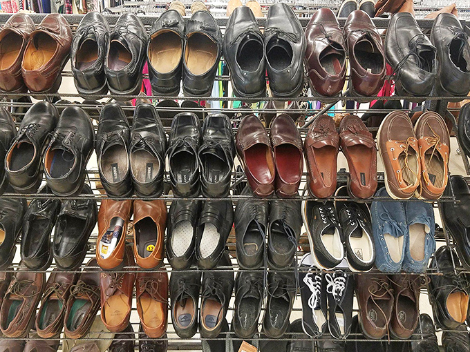 These well-worn shoes tell stories of business meetings, wedding dances, and Sunday strolls – now waiting for their next chapter at prices that won't step on your budget.