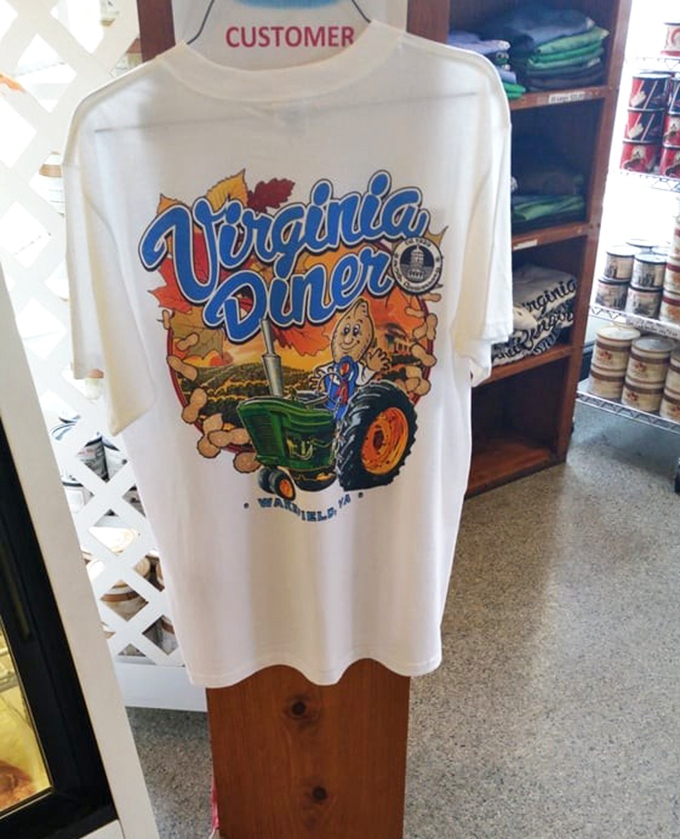 This isn't just a t-shirt—it's a wearable souvenir that tells everyone you've made the pilgrimage to Virginia's temple of comfort food.