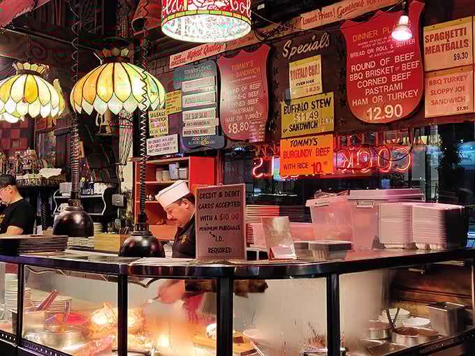 The ordering counter—where decisions are made, hunger meets its match, and the staff has seen every indecisive customer known to humanity.