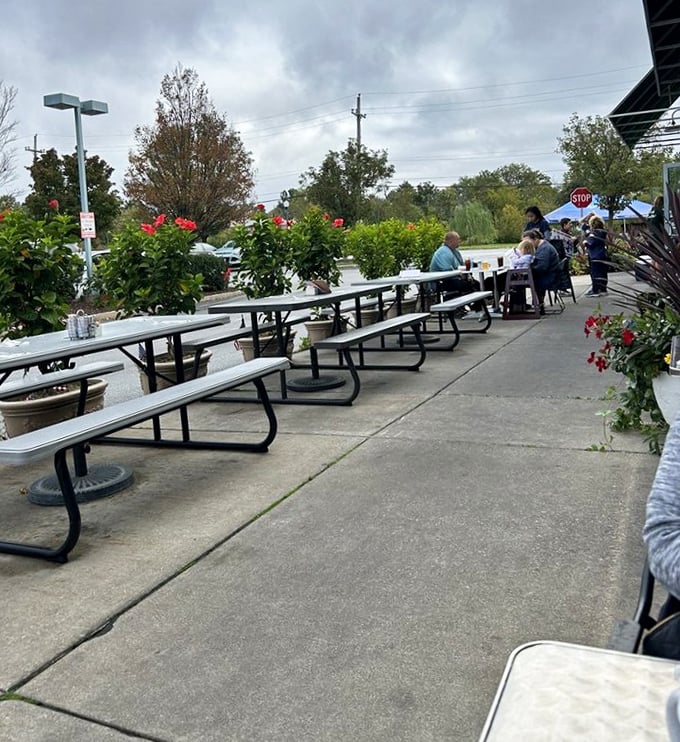 Al fresco dining with a side of fresh air—because sometimes the best breakfast conversations happen under open skies.