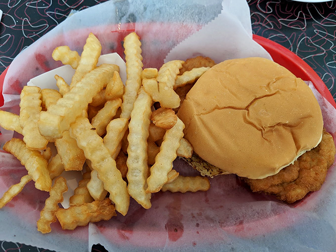 When your fries outnumber your sandwich two-to-one, you know you're in a place that understands American priorities.